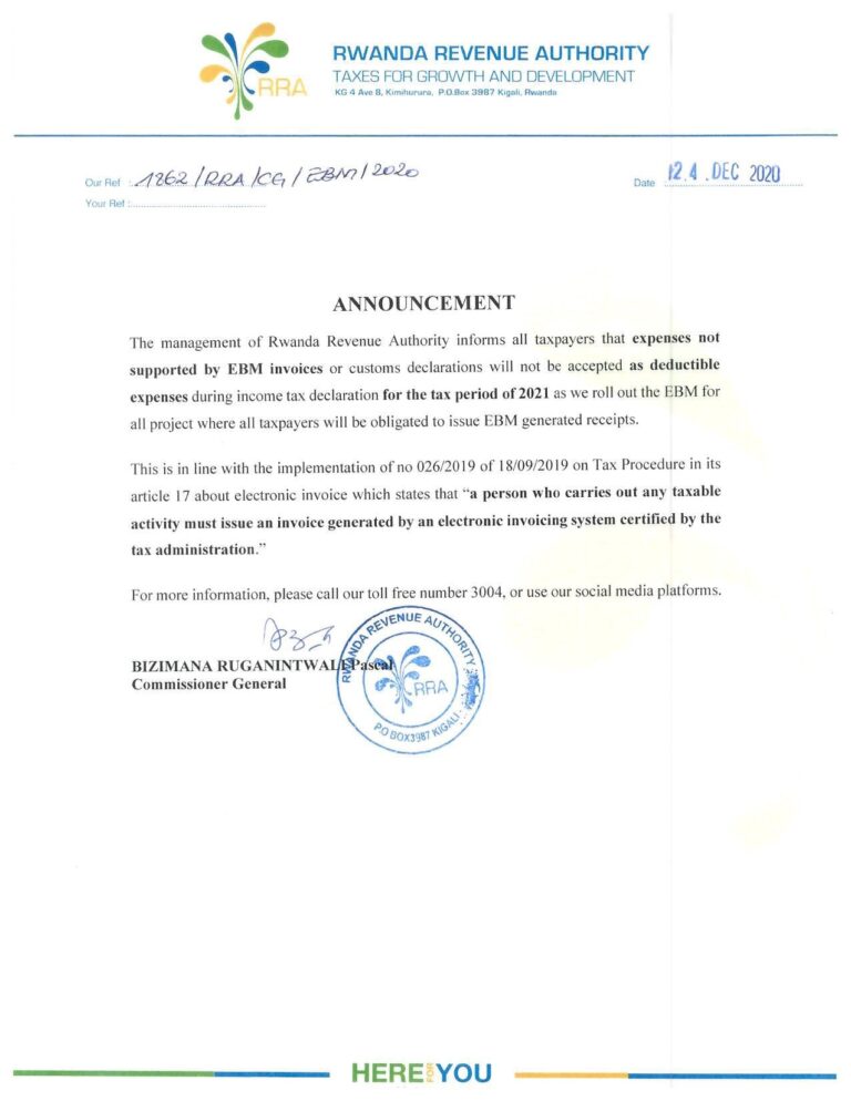 RRA December 2020 tax update